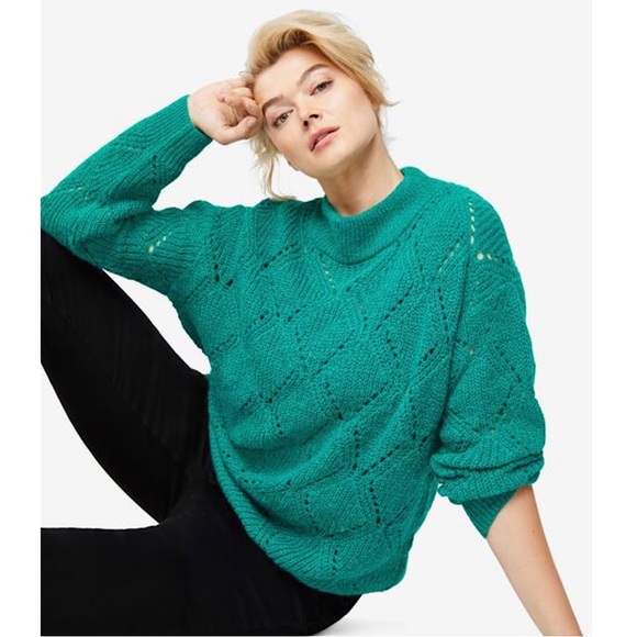 ellos | Sweaters | Ellos Pointelle Mockneck Sweater | Poshmark
